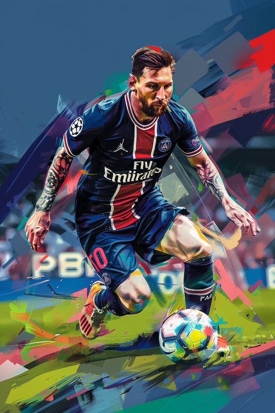 Tableau Lionel Messi PSG | LigneCreator