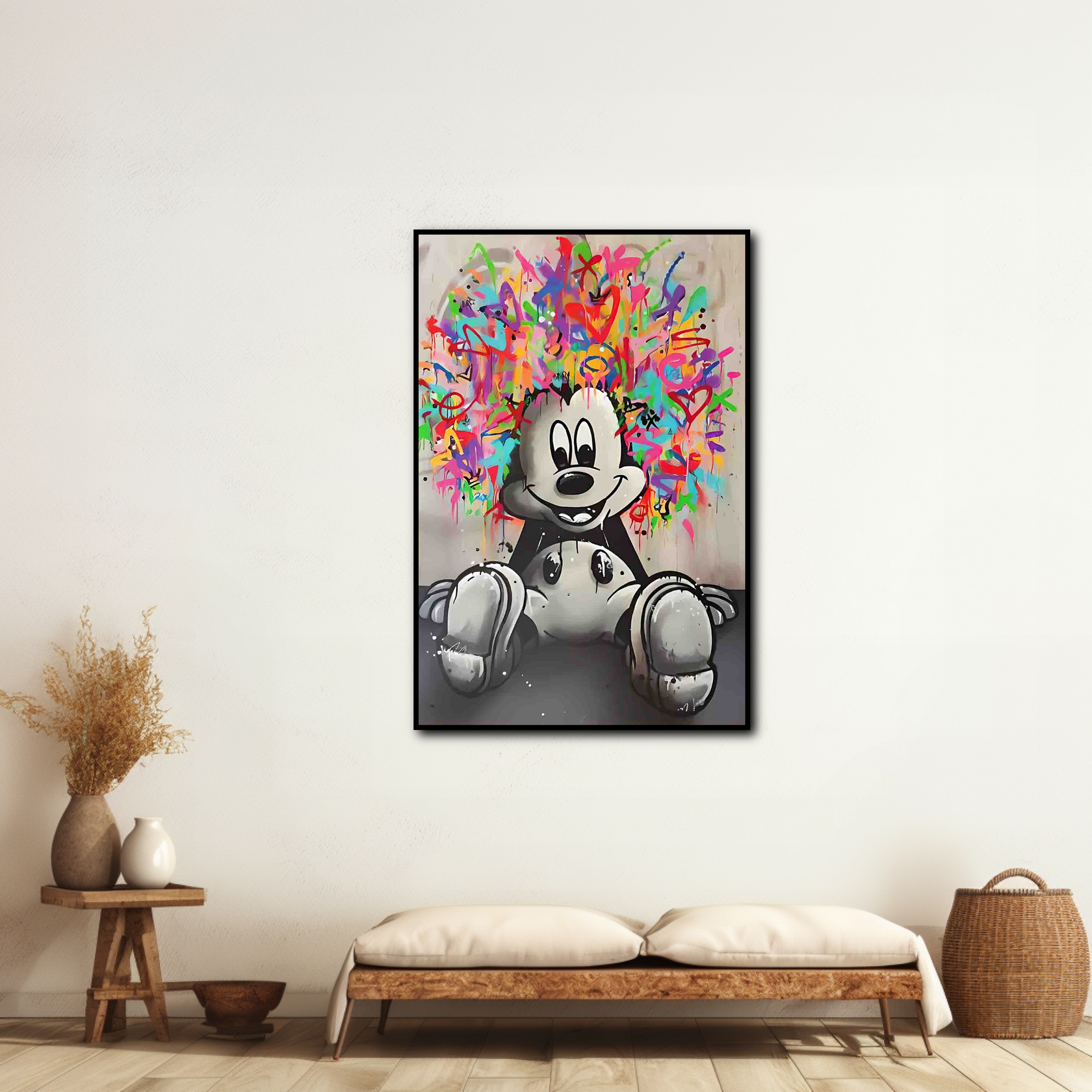 Tableau Street Art Mickey Mouse | LigneCreator