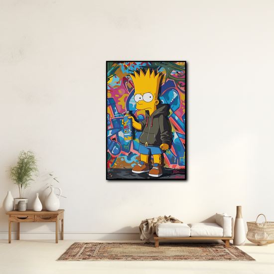Tableau Bart Simpson Le Graffeur | LigneCreator