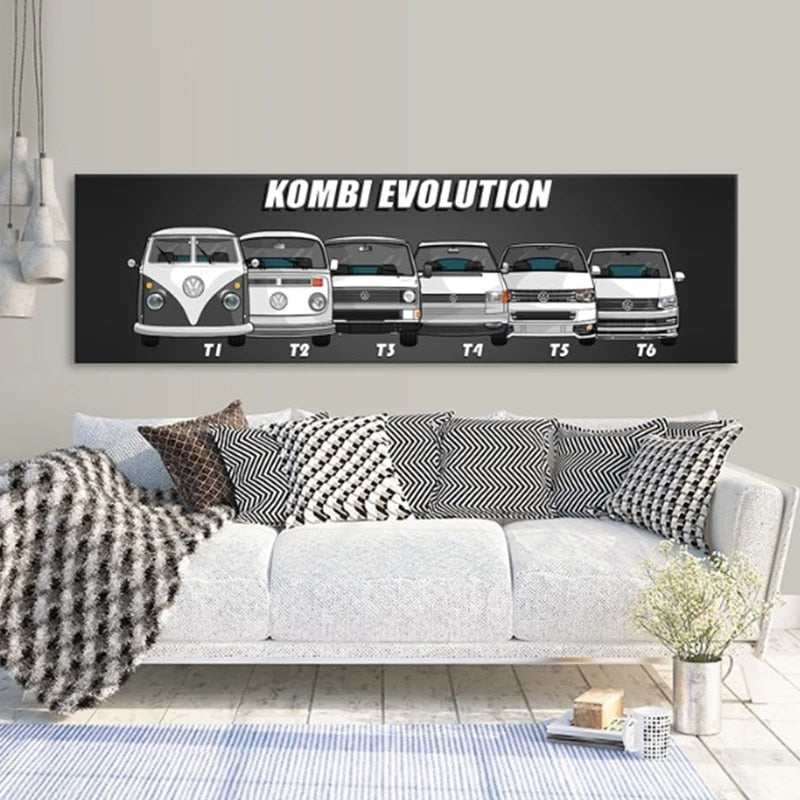 Tableau Toile Voiture Évolution | LigneCreator