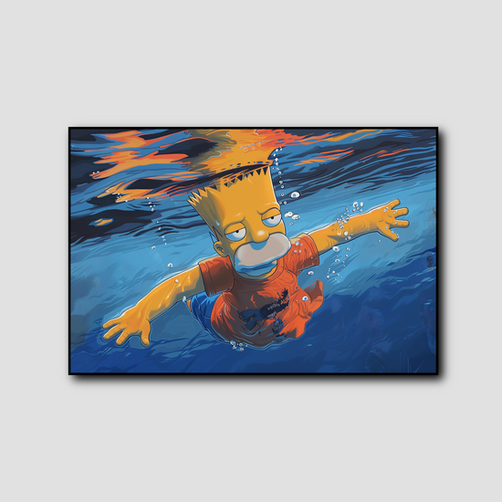 Tableau Bart Simpson Nirvana | LigneCreator