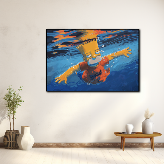 Tableau Bart Simpson Nirvana | LigneCreator